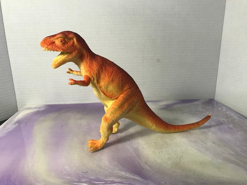 Vintage 90's Orange and Yellow T-rex Tyrannosaurus Rex - Etsy