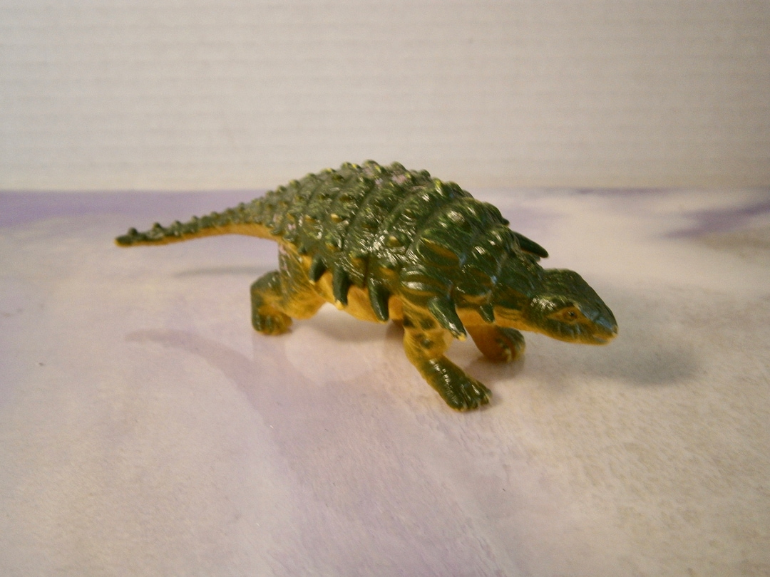 Vintage 1990s Ankylosaurus- (green / Yellow) - Made in China Dinosaur ...