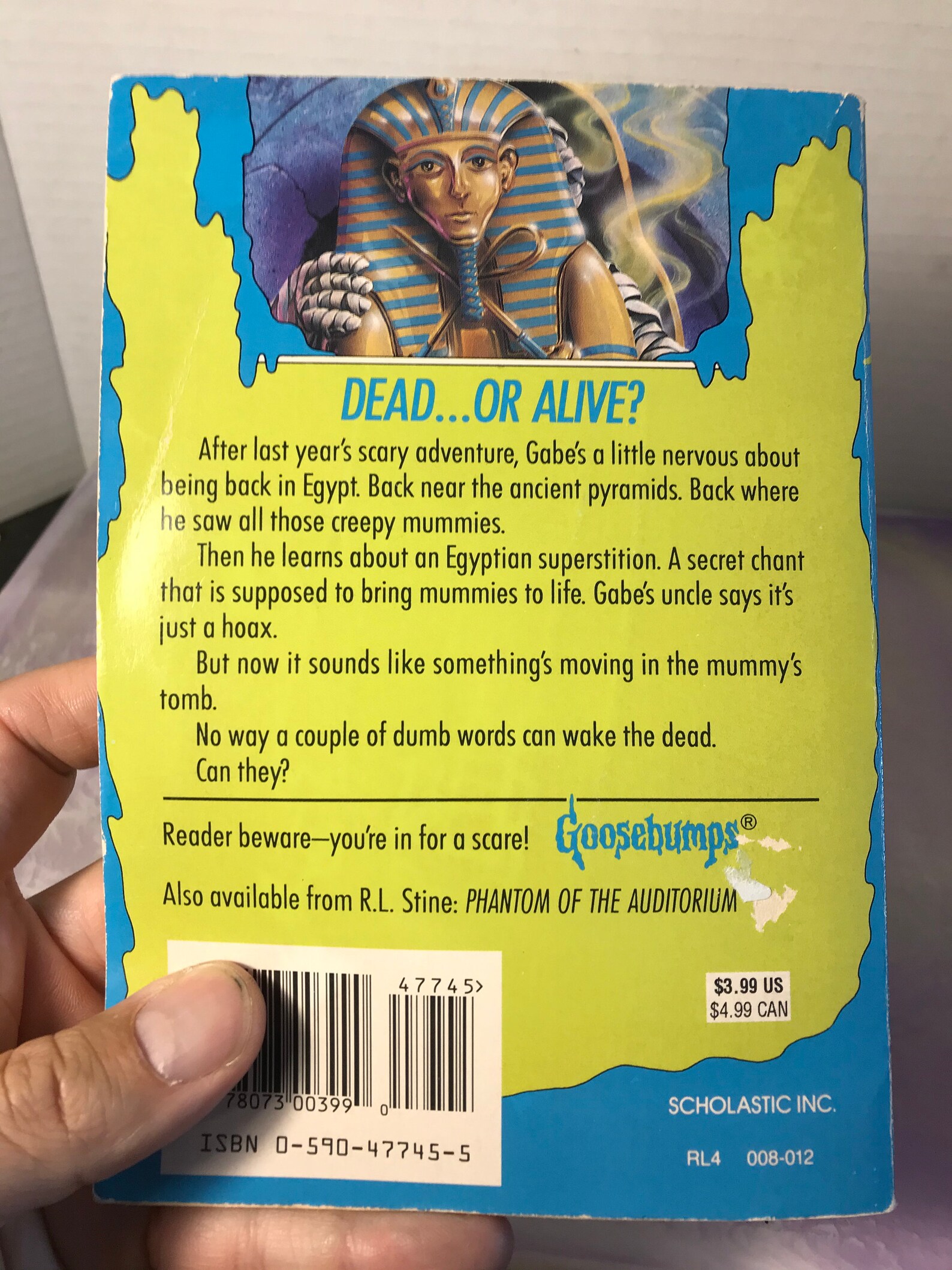 Vintage Return of the Mummy goosebumps 23 by R.L. Stine - Etsy UK