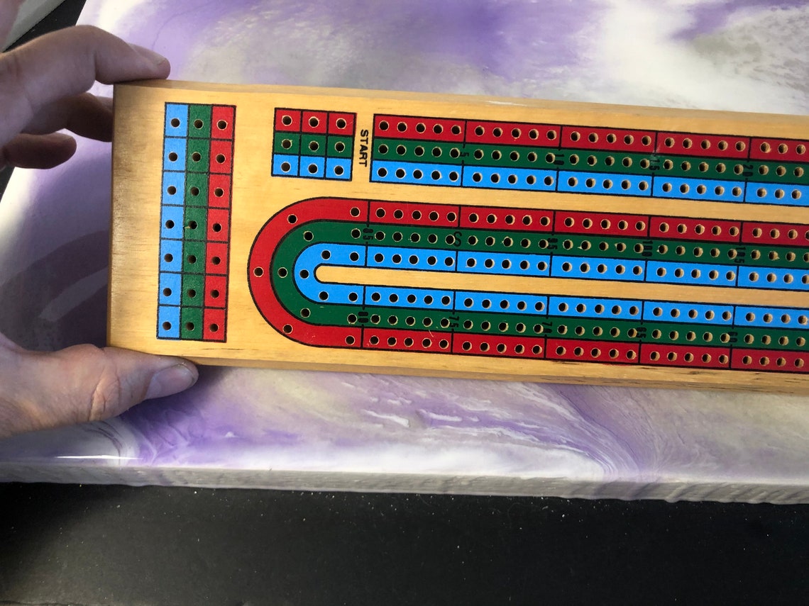 Vintage Brand New Track Cribbage Board - With Box and Pegs - 70's ...