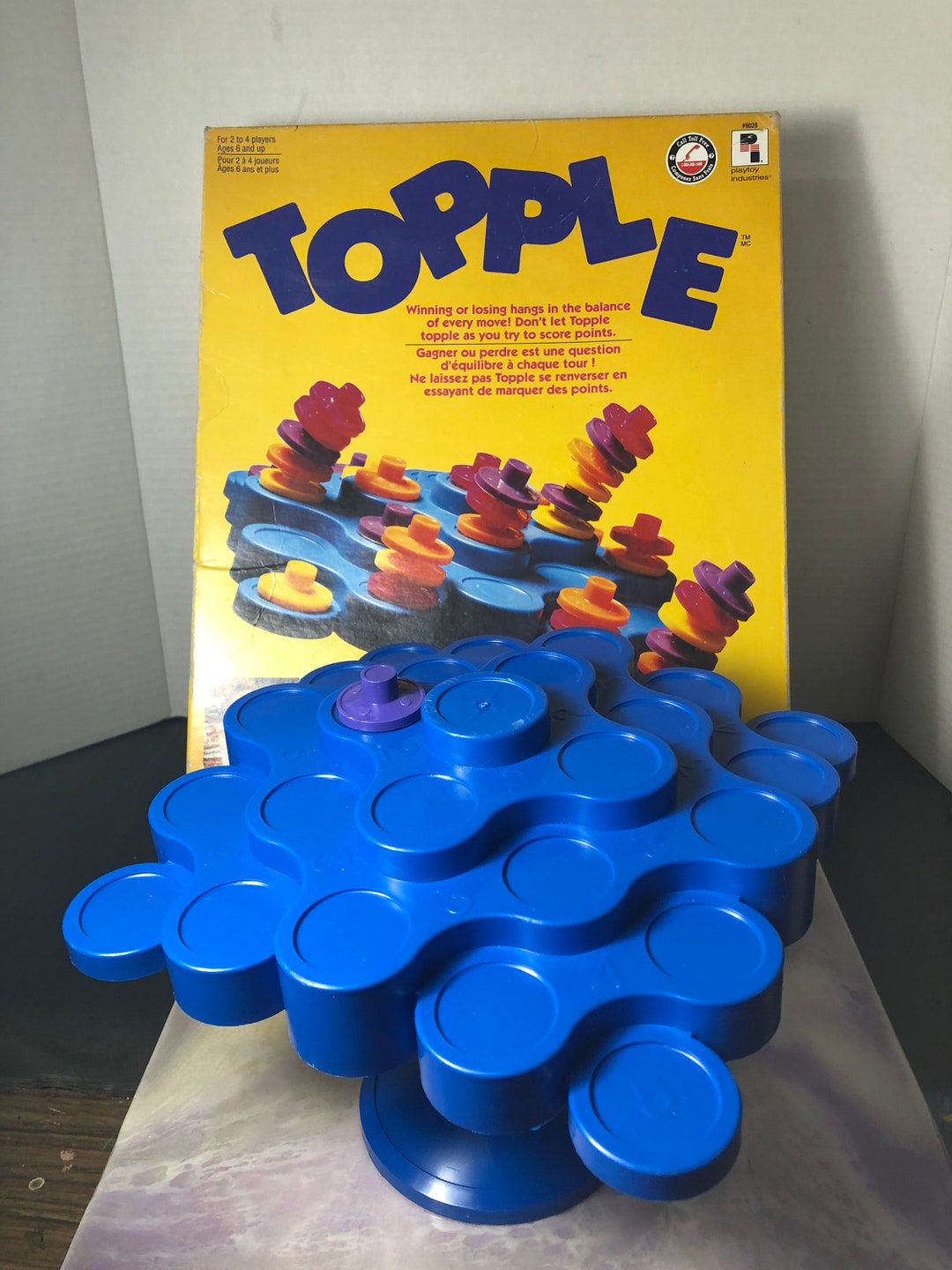 Vintage 80's TOPPLE Board Game - Playtoy Industries - Complete - Cool ...