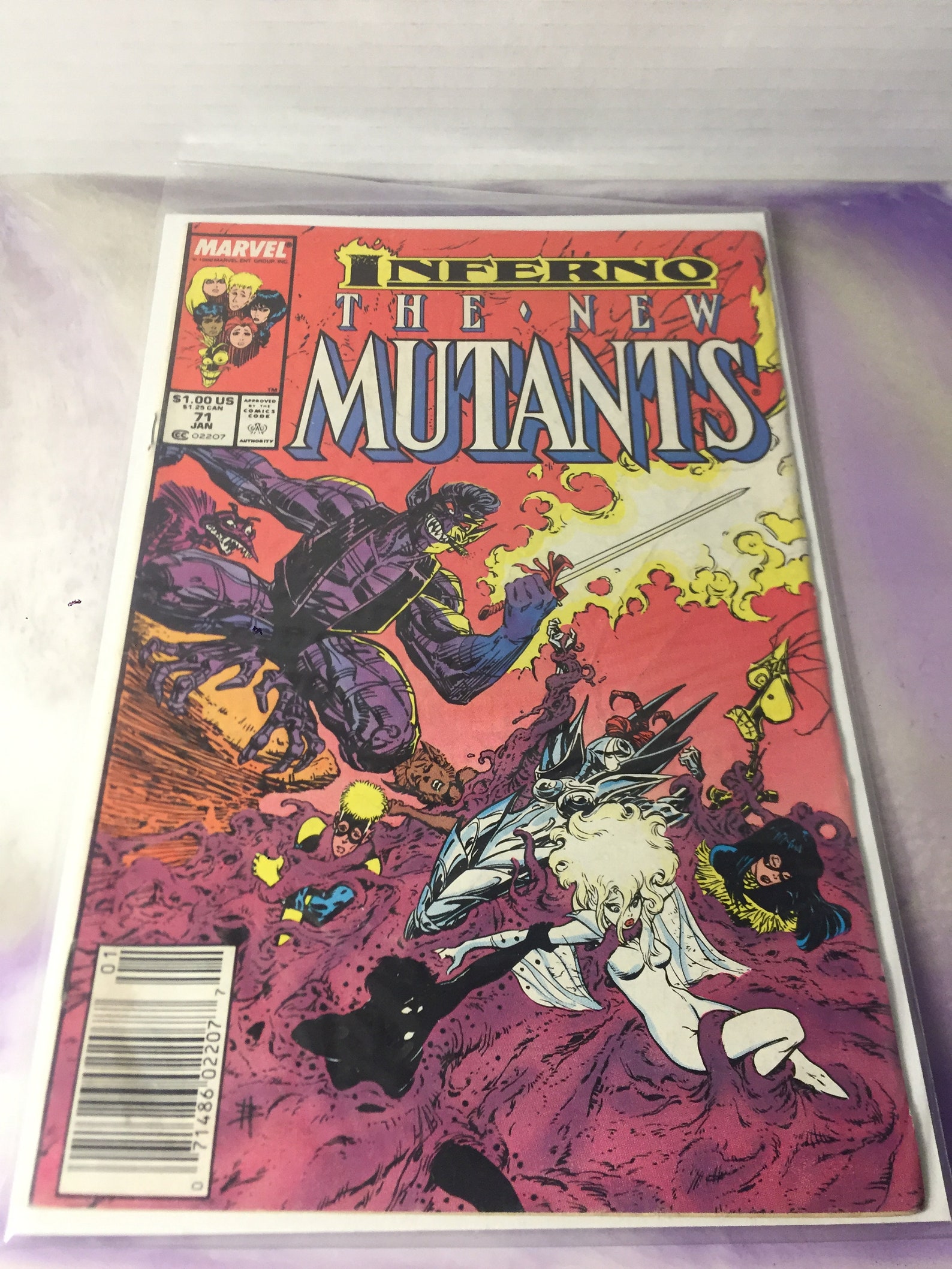 Vintage Marvel Comic New Mutants #71 - INFERNO - (1990) Rare Vintage ...