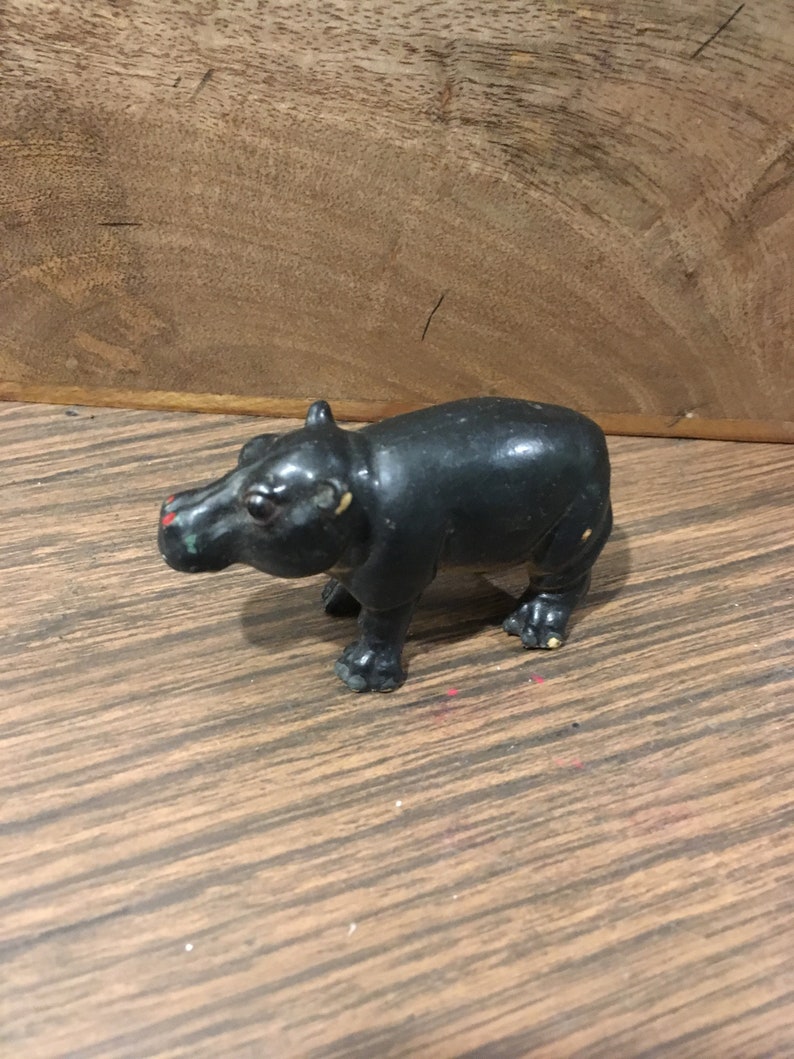Vintage Hippo Toy AAA Toys Rubber Hippopotamus Figure Rare - Etsy