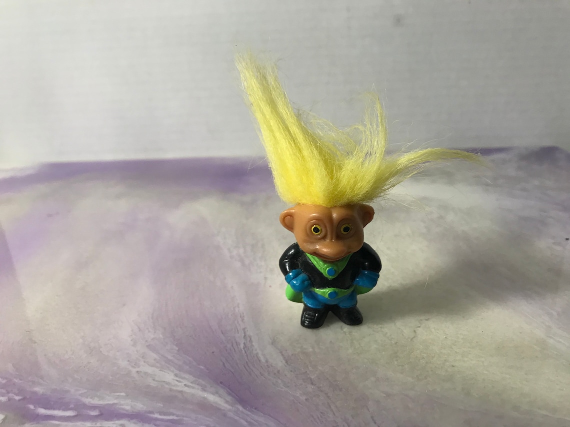 SOMA Trolls Yellow Hair Troll in Superhero Suit Figurine - Etsy