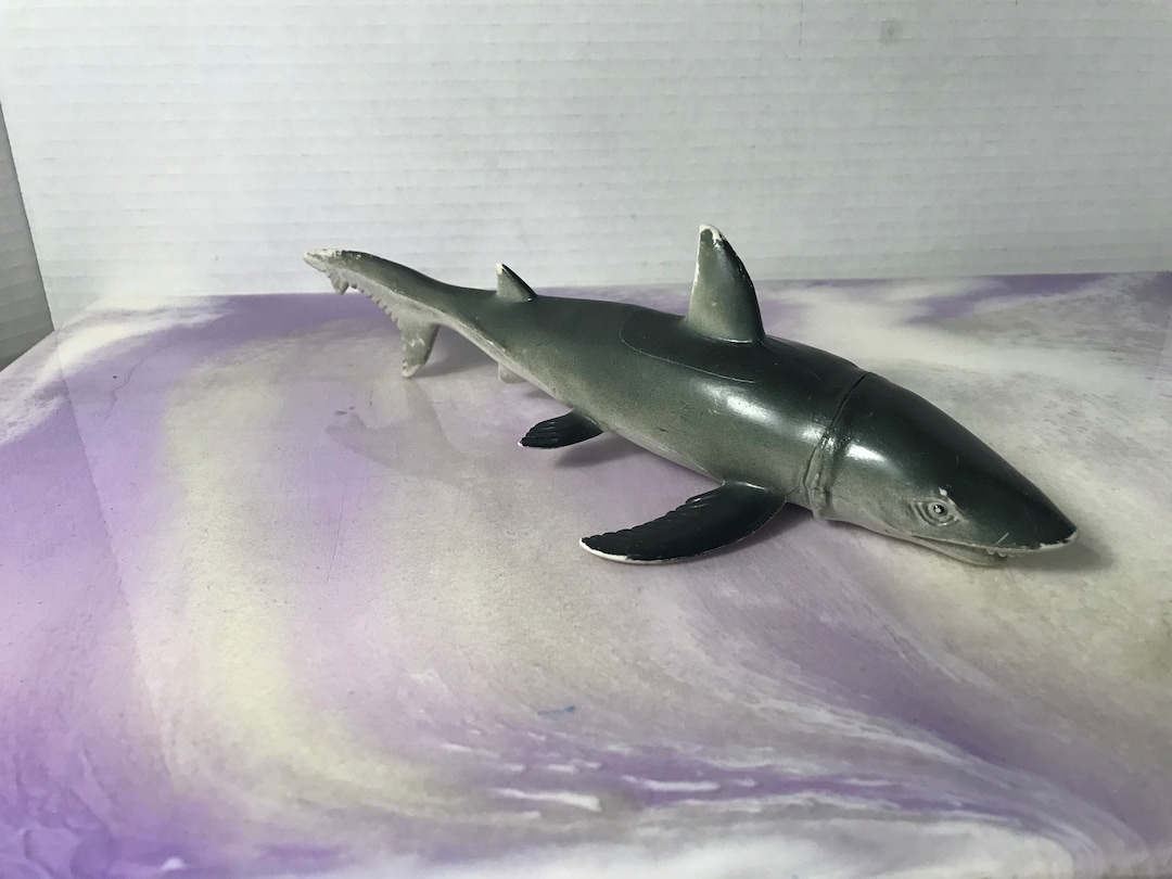 Vintage Made in China TIGER Shark - PVC Plastic Shark Figure Animal Toy ...