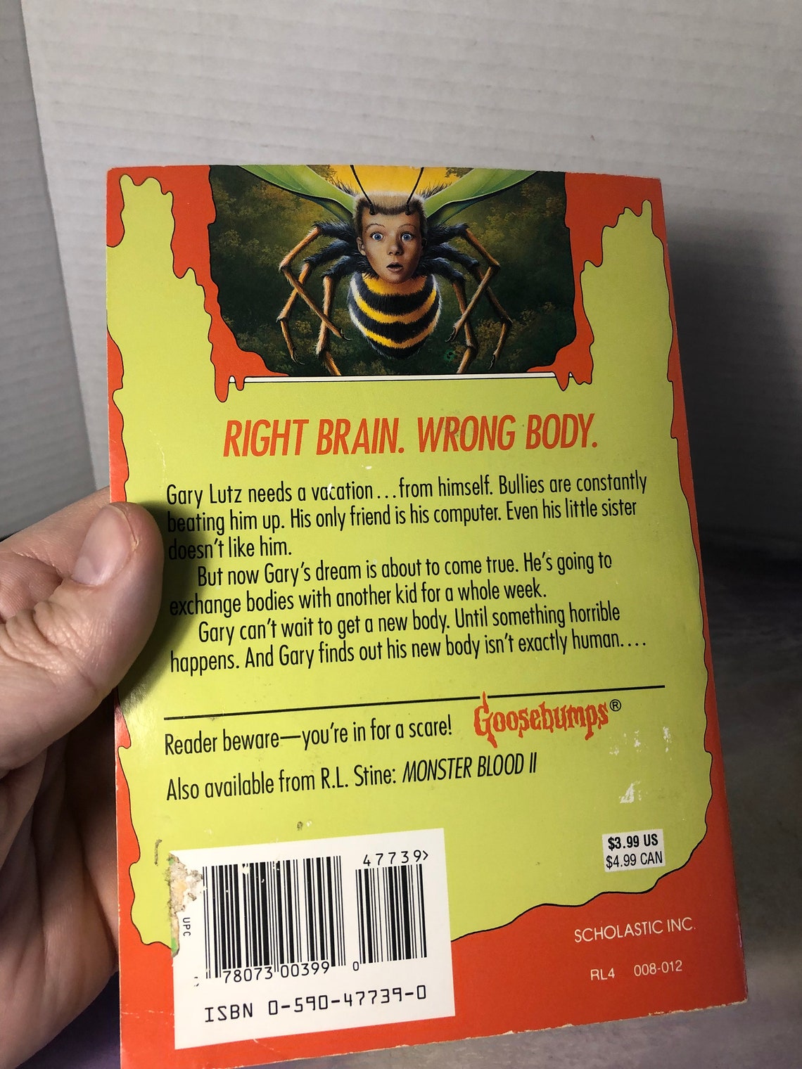 Vintage Why I'm Afraid of Bee's (goosebumps - Series ) by R.L. Stine ...