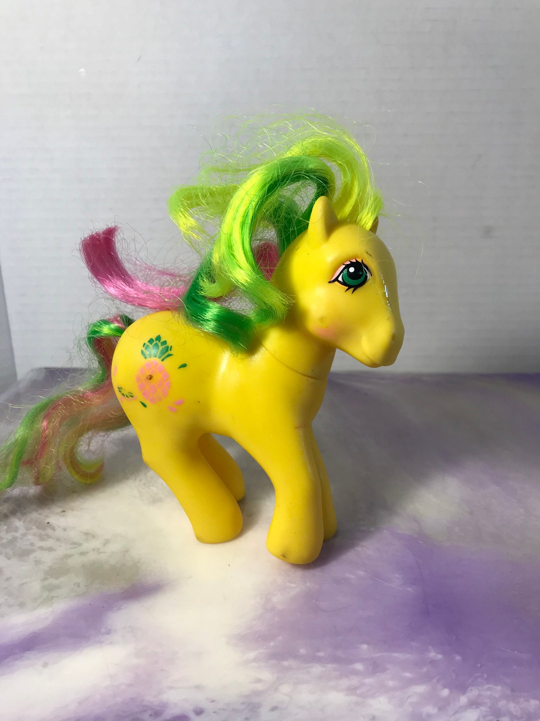 Rare Vintage G1 My Little Pony MLP TOOTIE TAILS - Yellow Body, Rainbow ...