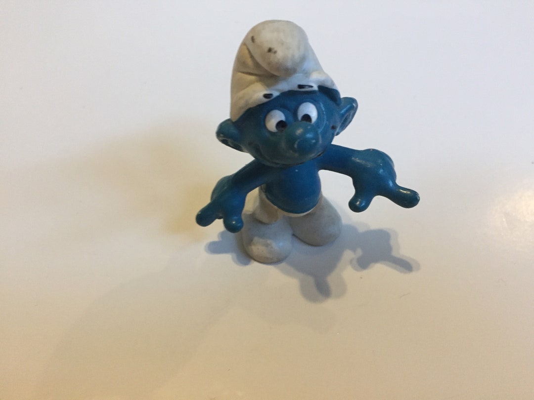 Vintage SMURFS Smurf Figure PVC Cake Topper Rare Vintage Toy! Smurf ...