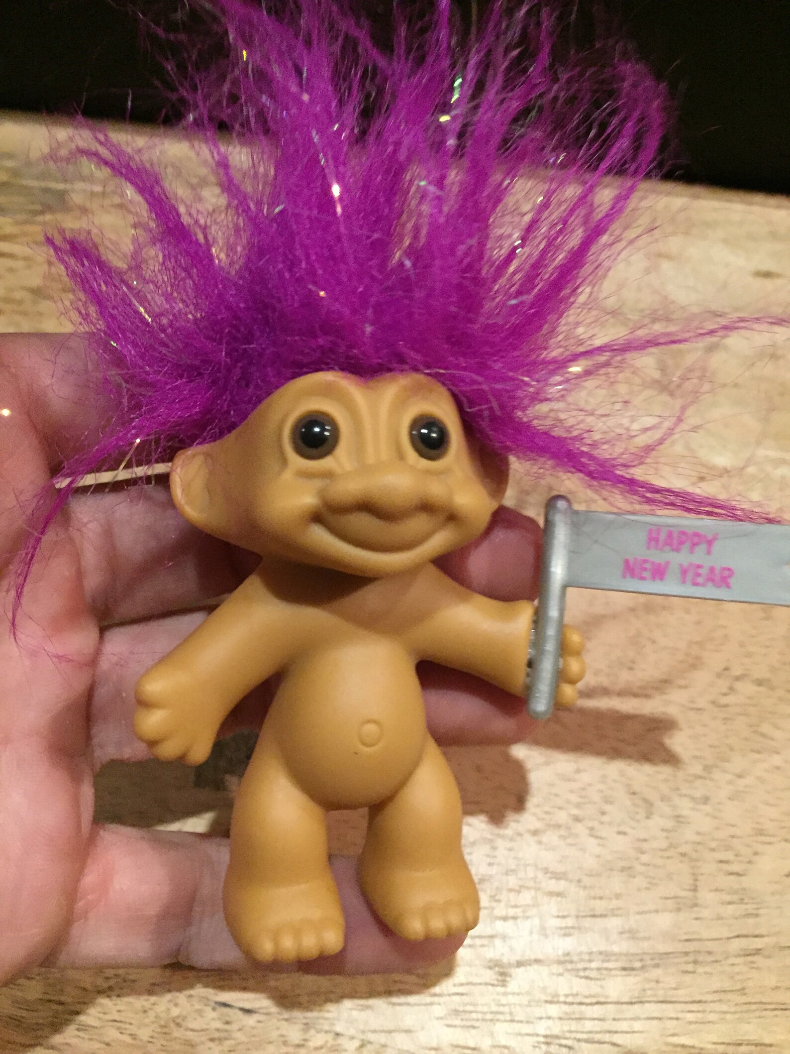 Pink Haired Troll Russ Troll Doll Purple Hair Happy New - Etsy