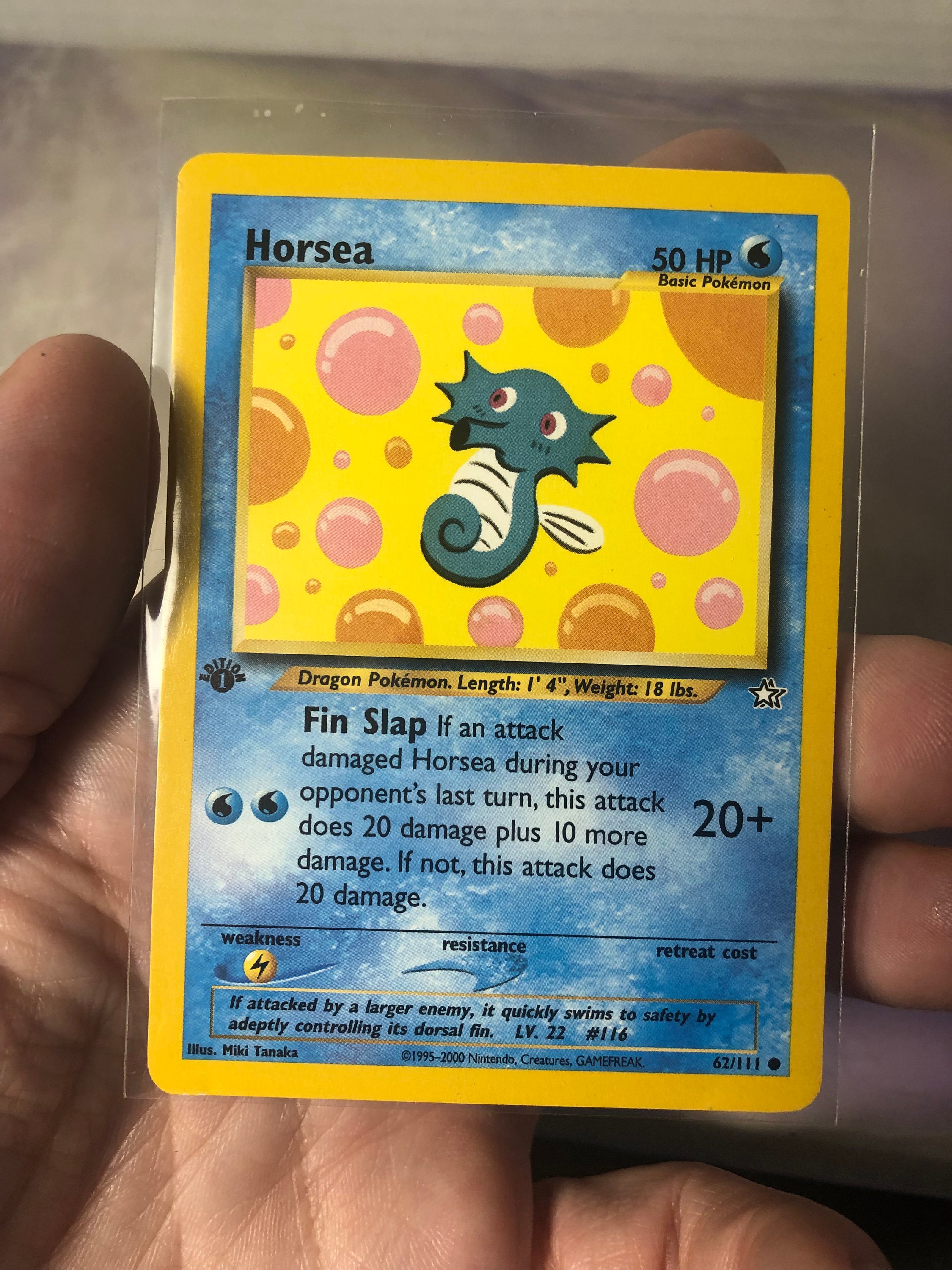Pokemon Horsea Card