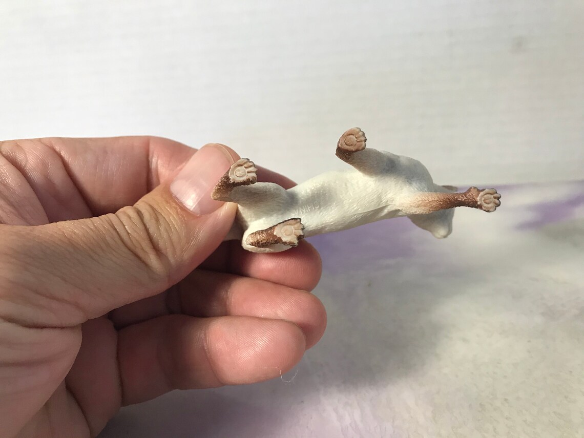 Vintage PVC Figurine Tan and White Cat Figurine cat Themed - Etsy