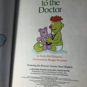 Vintage Kids the Sesame Street Book, "farley Goes to the Doctor" 1980's ...