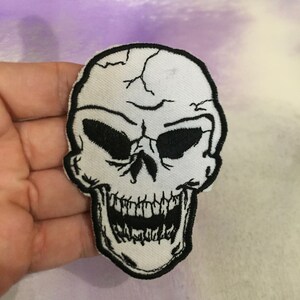 Vintage Skull Embroidered Iron ON Patch for Clothes Arm Badge - Super ...
