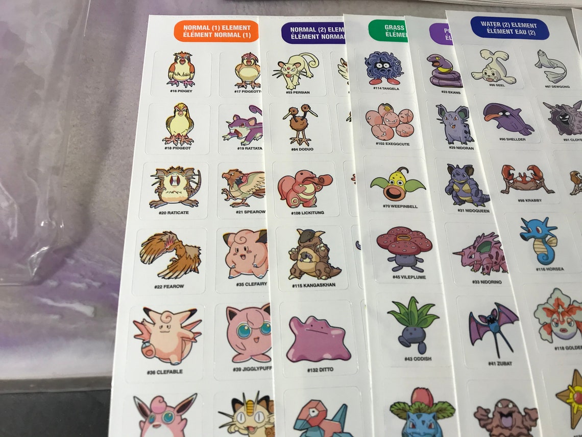 Vintage Pokemon Sticker Book and Sticker Set so Cool | Etsy