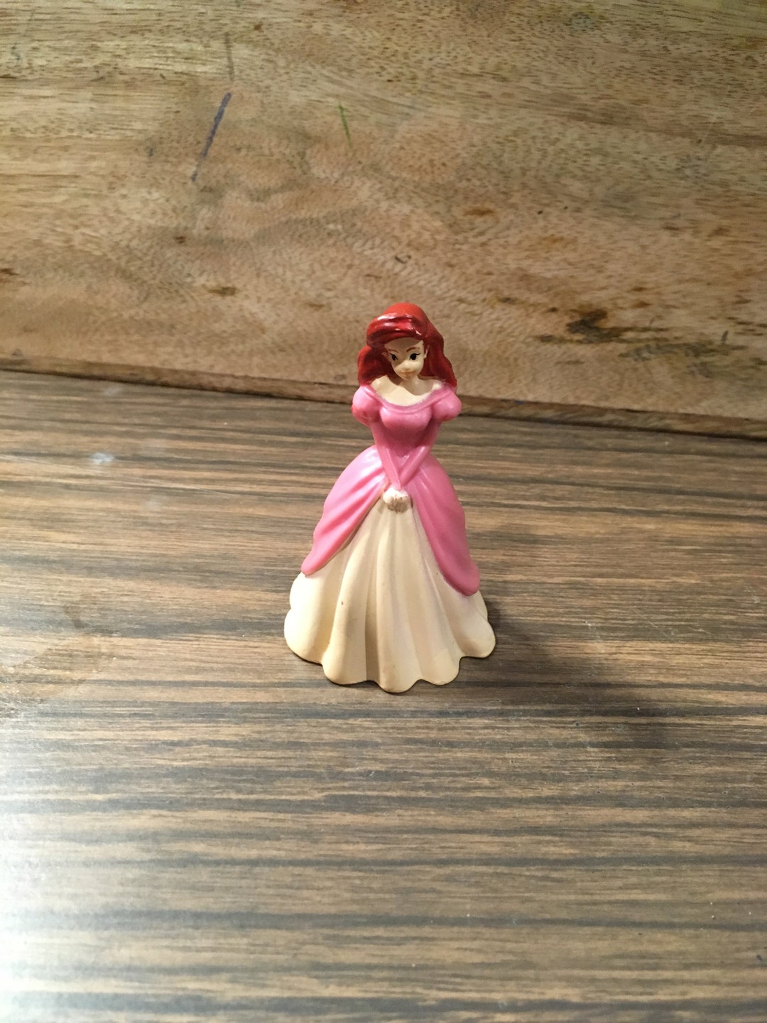 Vintage Disney ARIEL Pink Dress Figure PVC Cake Topper Rare Vintage Toy ...