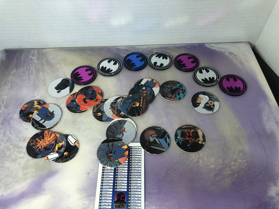 Vintage Pogs - Batman and Robin Pog Set - Incomplete Pogs, Slammers and ...