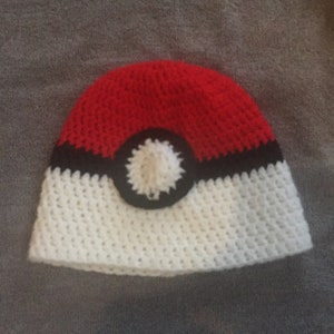 Handmade Pokemon Kids Med/ Large Hat - Pokeball Hat! - Etsy