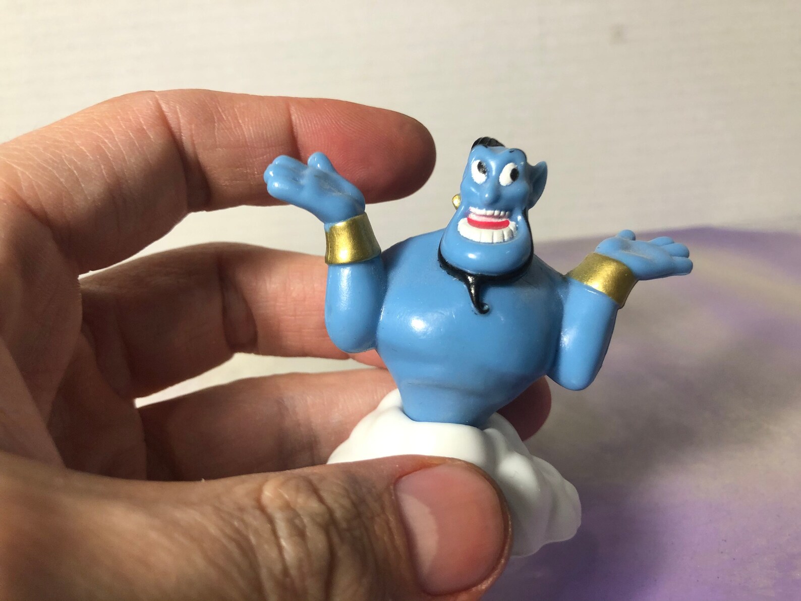 Vintage Disney Aladdin GENIE in Clouds PVC Cake Topper Rare | Etsy