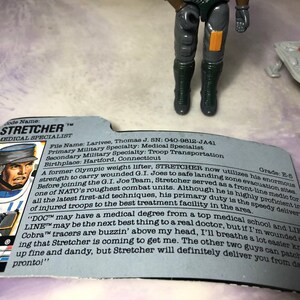 Vintage 1990 GI Joe Stretcher V1 Action Figure Rare ARAH Gi Joe Figure ...