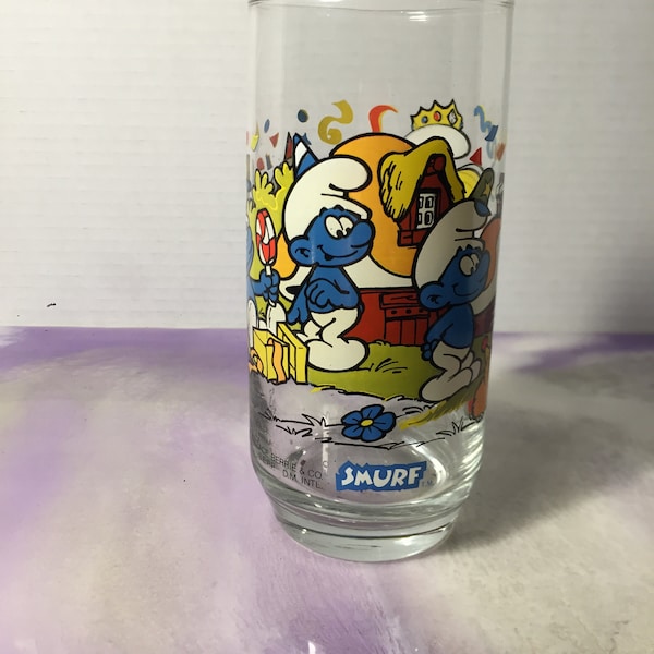 Smurfette Glass - Etsy