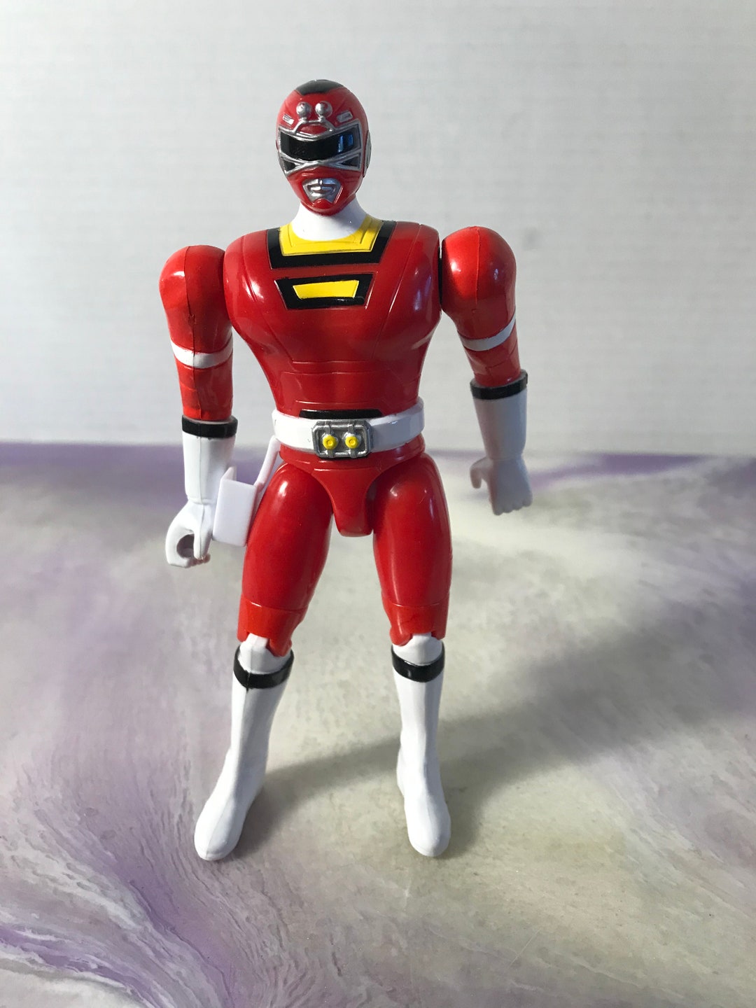Vintage 1997 Bandai Power Rangers in Space Series RED Ranger 4 1/2 Inch ...