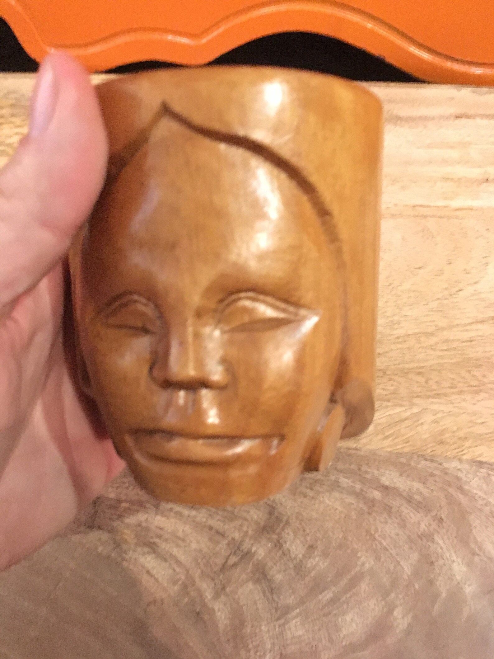 Vintage Wooden Native American Themed Coffee Cup Rare - Etsy