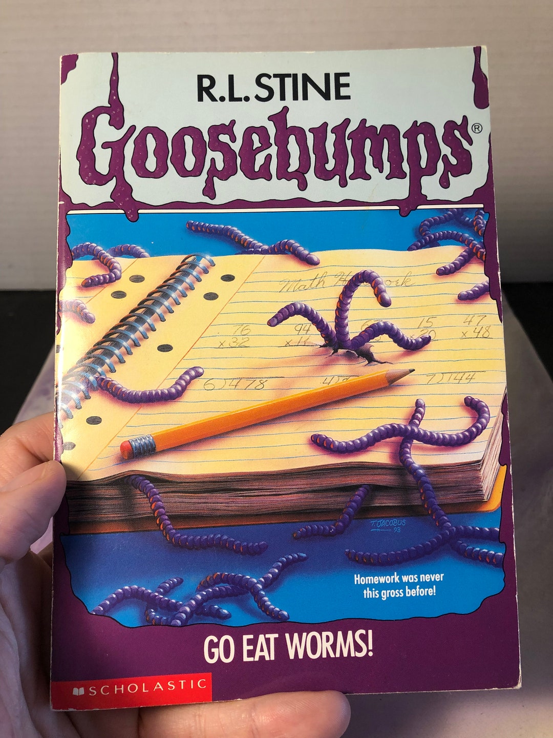 Vintage Go Eat Worms goosebumps by R.L. Stine paperback Book Vintage 90 ...