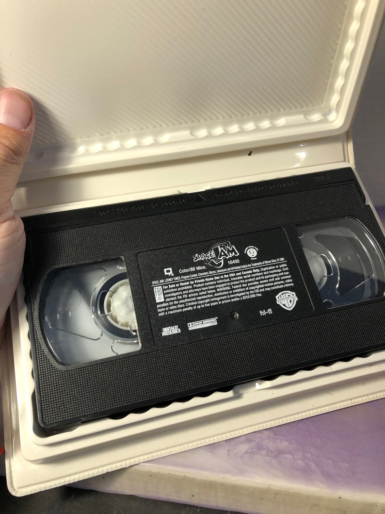 Vintage Space Jam Vhs Tape 1990's Animated Home Video Clamshell - Kids ...