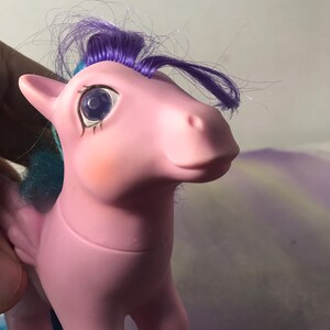 Rare Vintage G1 My Little Pony MLP WHIZZER Pink Body, Purple and Blue ...