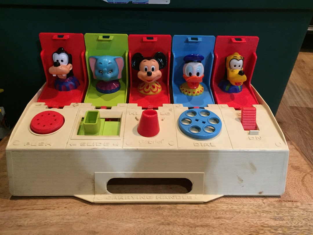 Vintage 1975 Gabriel Industries Pop-up Toy Disney Mickey Mouse Pluto ...