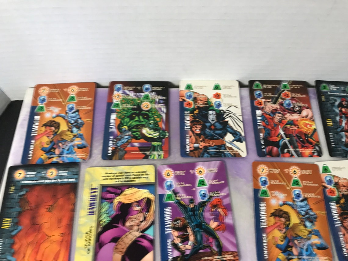 Vintage années 1990 Marvel OVERPOWER Card Game 20 Carte Mixed - Etsy France