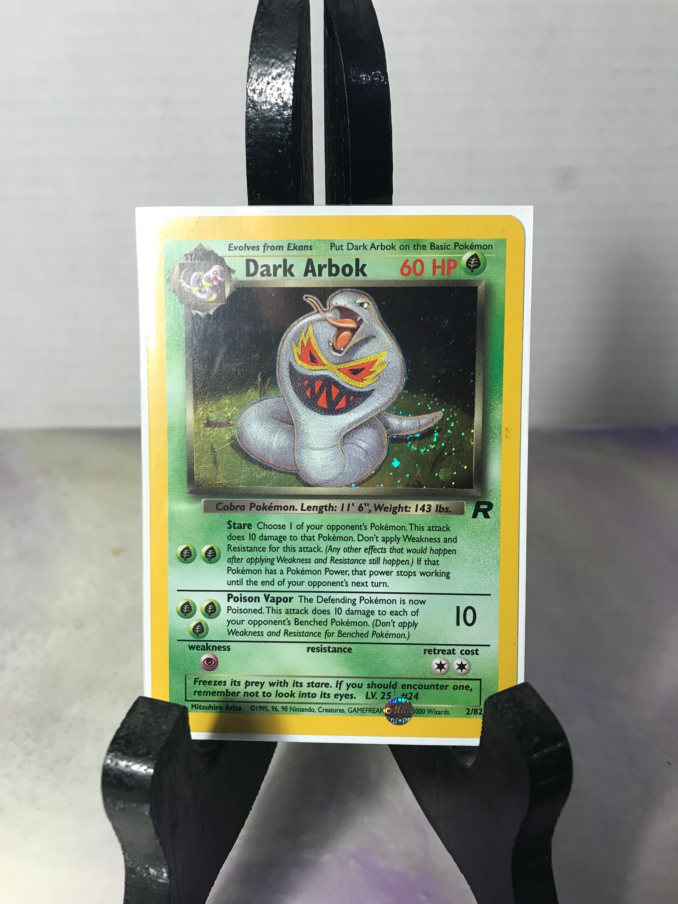 Vintage Pokemon Trading Card Game 2000 Dark Arbok 2/82 Team - Etsy
