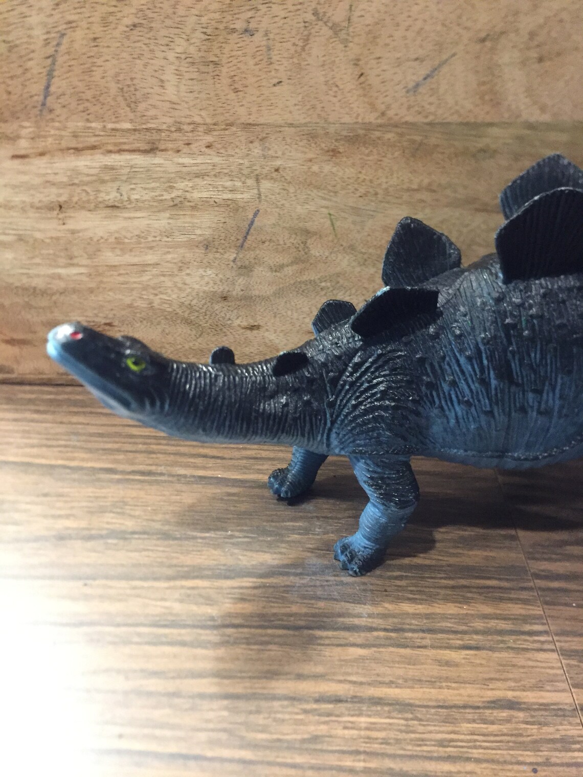 Vintage Dinosaur Toy Rubber Blue Stegosaurus 10 Rare - Etsy