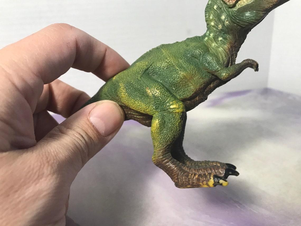 Vintage 90's Green and Brown T-rex Tyrannosaurus Rex - Etsy