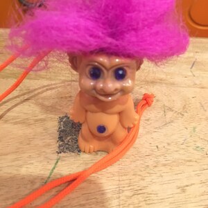 Vintage Troll Doll Purple Hair Holds Bubbles Troll Vintage - Rare 90's ...