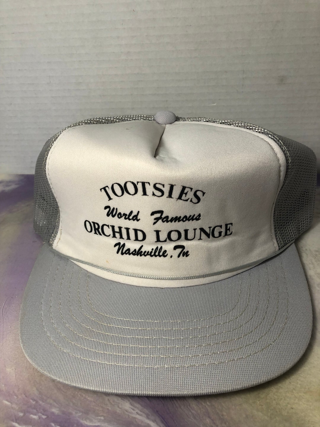 Vintage 1980's Snap Back Mesh Hat - Grey and White - Rare Vintage 80's ...