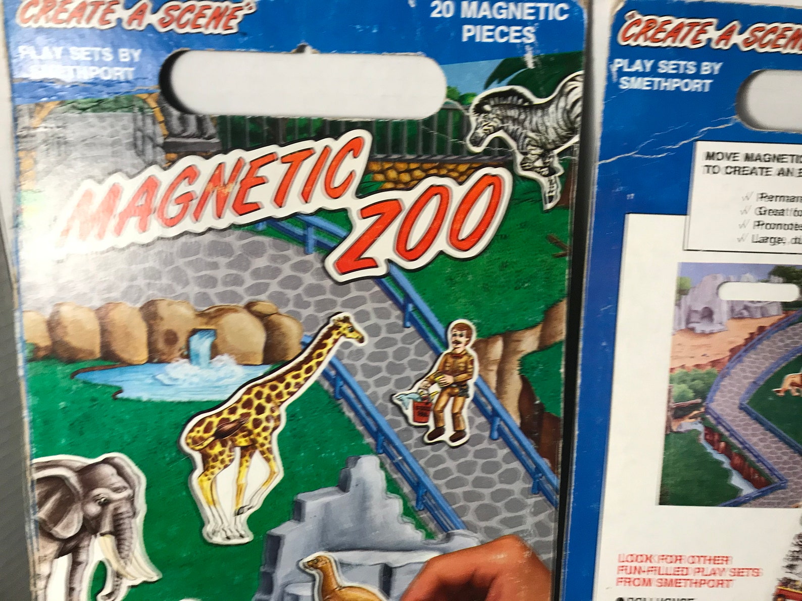 Vintage Create a Scene Magnetic Zoo Toy With Magnets | Etsy