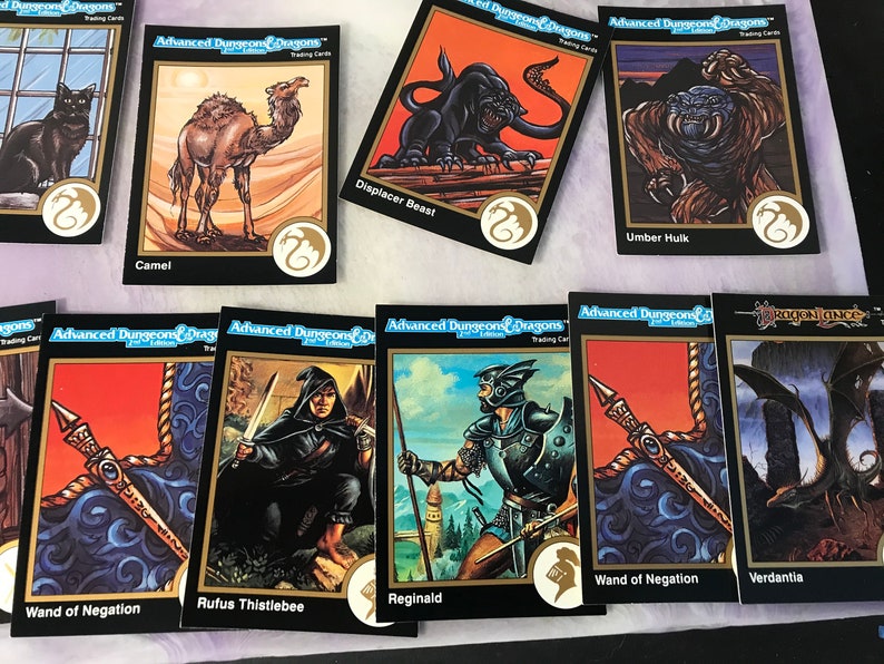 Vintage 1990s Advanced Dungeon and Dragons Card Game 20 Card - Etsy