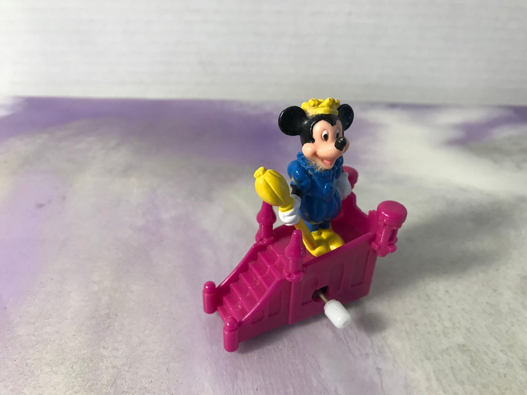 Vintage 1990's Disney Mickey Mouse White Knob Wind up Toy Mickey on ...