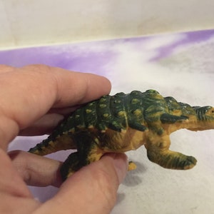 Vintage 1980s Ankylosaurus green and Yellow Made in China - Etsy