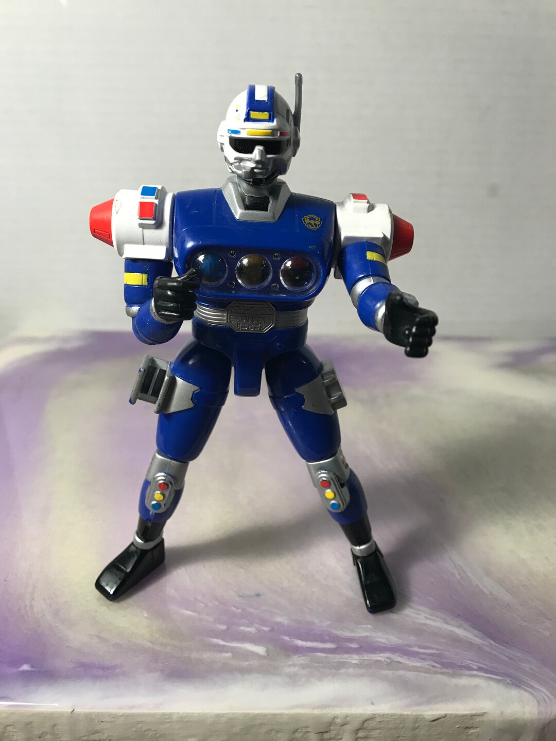 Vintage Bandai 1997 Power Rangers Turbo Blue Senturion Figure - Awesome ...
