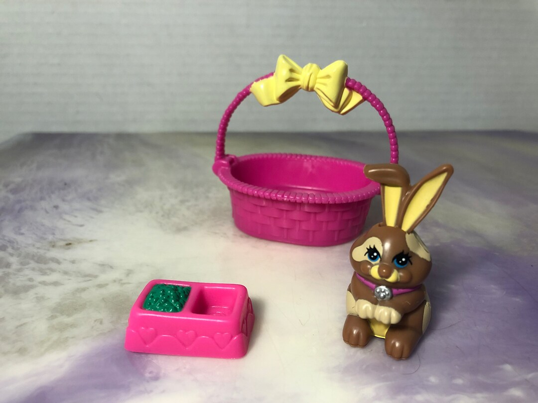 Vintage 1992 Kenner Toys LPS My Littlest Pet-shop Brown Bunny and Pink ...