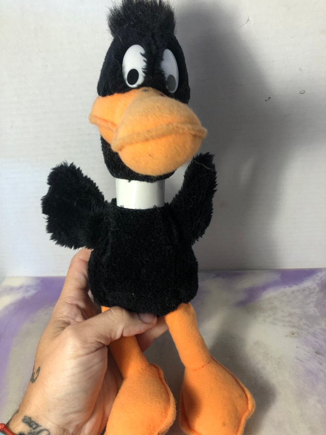 Vintage Looney Tunes Daffy Duck Plush Stuffed Animal Warner Bros USED ...