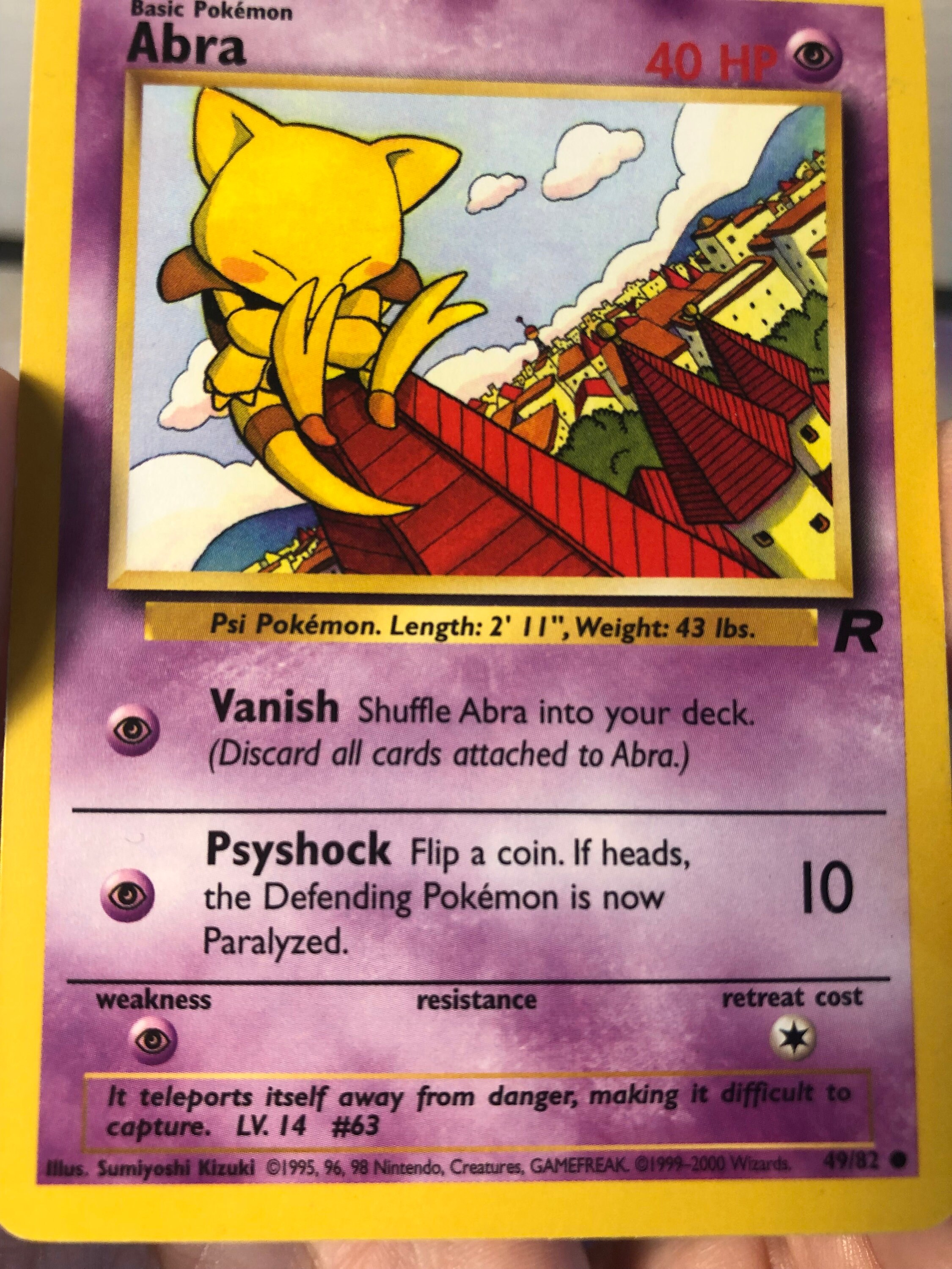 Pokemon Abra Card