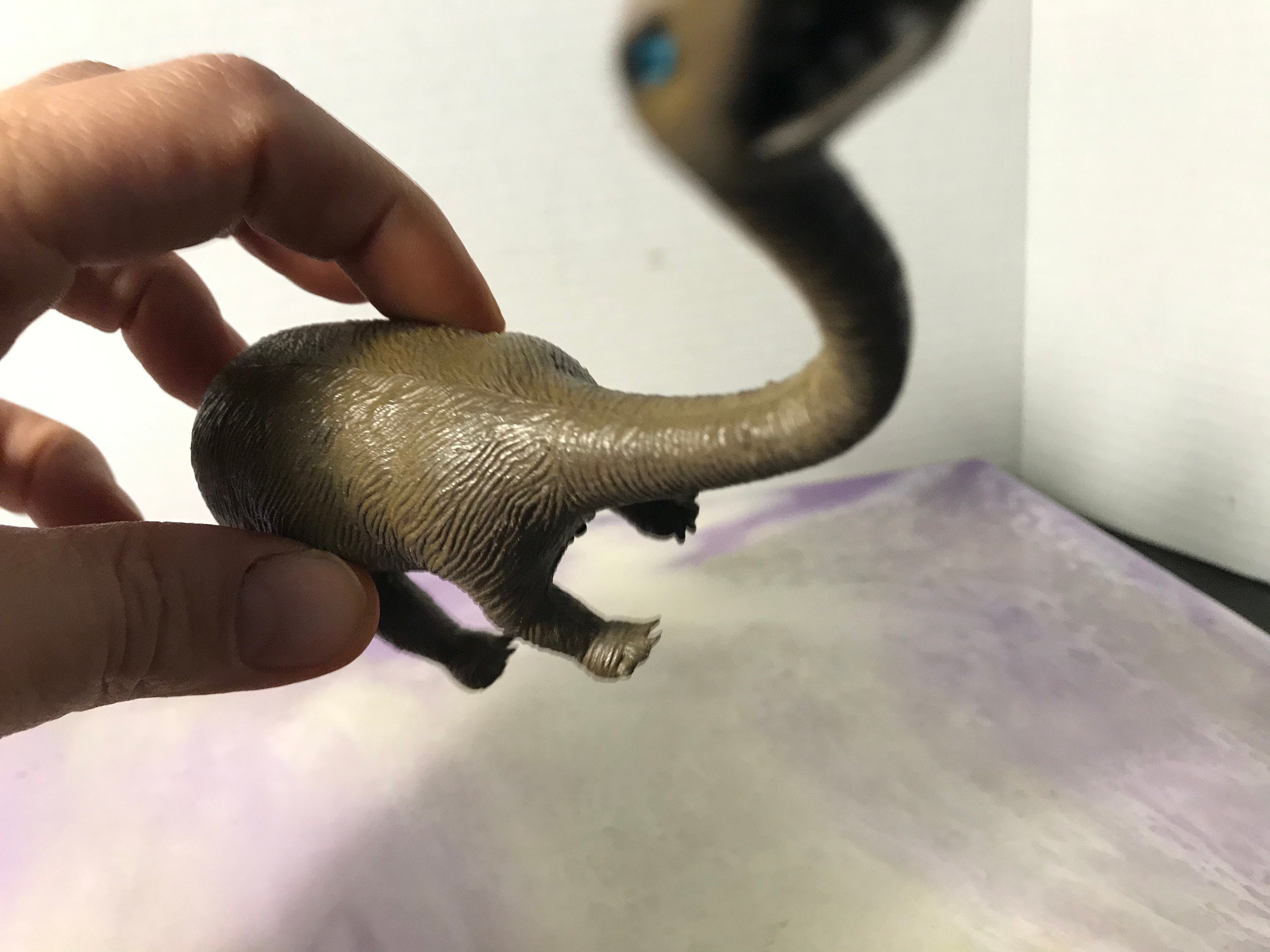 Vintage Dinosaur Toy AAA Toys Rubber Brown / Green Apatosaurus - Rare ...