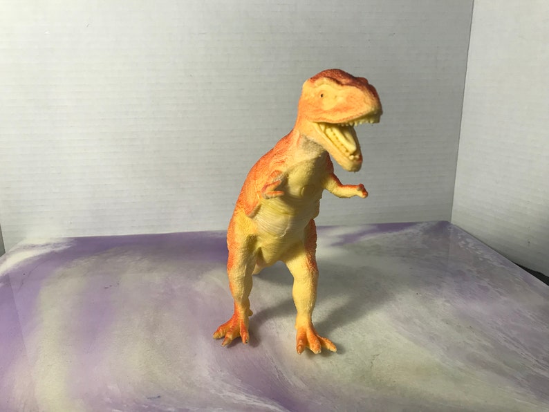Vintage 90's Orange and Yellow T-rex Tyrannosaurus Rex - Etsy
