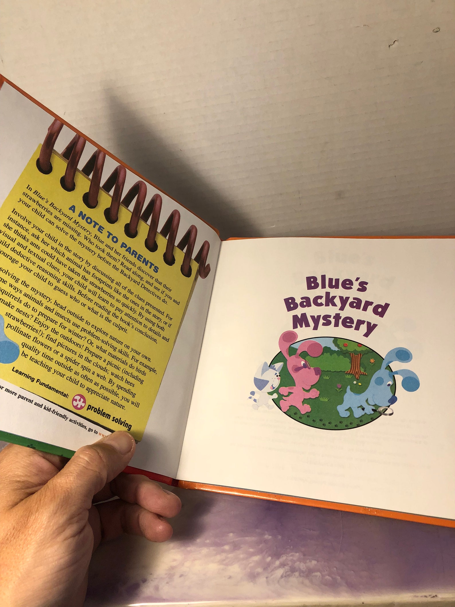 Vintage BLUES CLUES Hardcover Kids Book Blues Backyard - Etsy