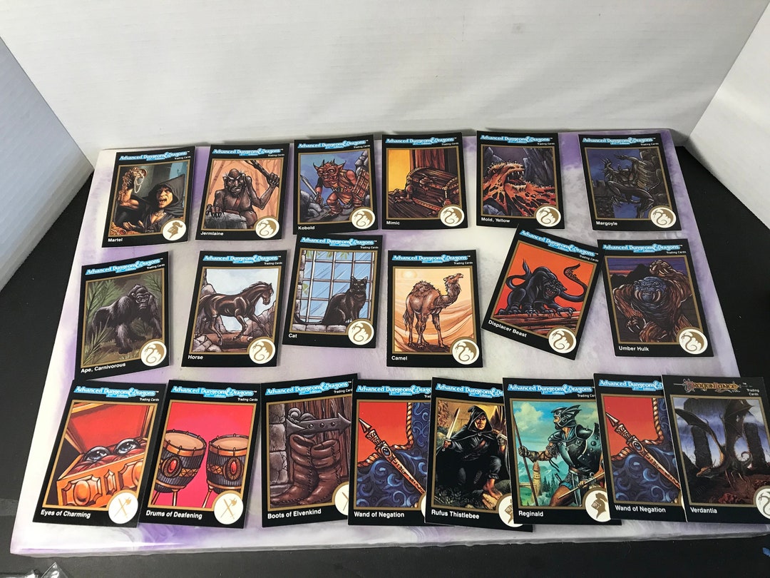 Vintage 1990s Advanced Dungeon and Dragons Card Game 20 Card Mixed Lot ...