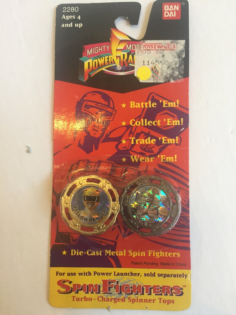 Vintage Brand New 1994 Power Rangers Figures Spin Fighters - Etsy