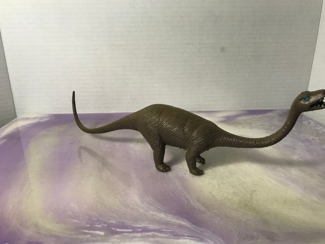 Vintage Dinosaur Toy AAA Toys Rubber Brown / Green | Etsy